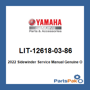 Yamaha LIT-12618-03-86 2022 Sidewinder Service Manual; LIT12