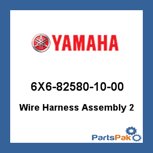 Yamaha 6X6-82580-10-00 Wire Harness Assembly 2; New # 6X6-82