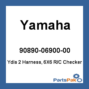 Yamaha 90890-06900-00 Ydis 2 Harness, 6X6 R/C Checker; 90890