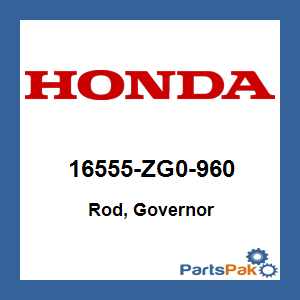 Honda 16555-ZG0-960 (Inactive Part)